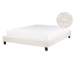 Beliani POLSTERBETT mit Lattenrost 140x200 cm Beige Roanne