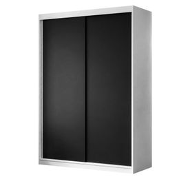 KLEIDERSCHRANK CAMARO 150 cm Wei&szlig; / Schwarz