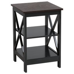 Beliani BEISTELLTISCH schwarz quadratisch 40/40 cm Foster