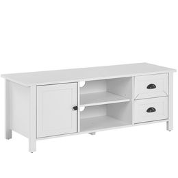 Beliani TV-M&Ouml;BEL Wei&szlig; HONOLULU 42/120/46 cm