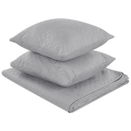 Beliani TAGESDECKEN Grau 160/220 cm Alamut