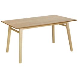 Beliani ESSTISCH 150/90 cm Helles Holz Varley