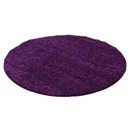 KADIMA DESIGN HOCHFLORTEPPICH RHEIN, einfarbig, Violett, &Oslash; 160 cm