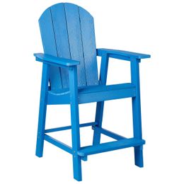 Beliani GARTEN-BARSTUHL Blau Adirondack