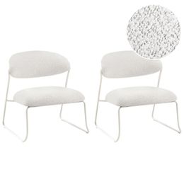 Beliani SESSEL 2er-Set Cremewei&szlig; Kolsva