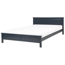 Beliani HOLZBETT 180/200cm Dunkelblau Olivet
