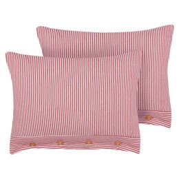 Beliani DEKOKISSEN 2er-Set Rot 40/60 cm Aalita