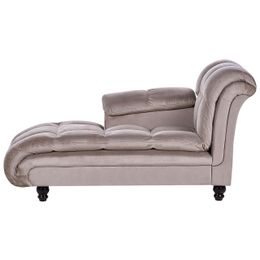 Beliani CHAISELONGUE taupe rechtsseitig Lormont