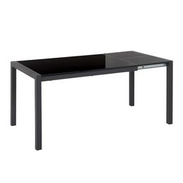 Beliani ESSTISCH 120-160/80/75 cm Schwarz Rechteckig Granada