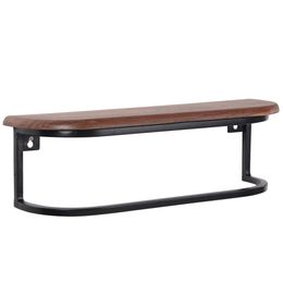 KADIMA DESIGN WANDREGAL Massivholz Metall Industrial Stil 50x15x13 cm
