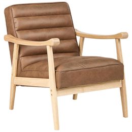 Beliani SESSEL Braun Leknes