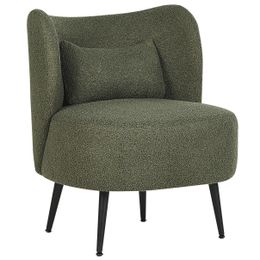 Beliani SESSEL BOUCLE Gr&uuml;n Otsby
