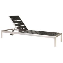 Beliani GARTENLIEGE schwarz Nardo