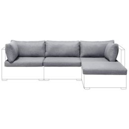 Beliani OUTDOOR-KISSENBEZUG-SET Grau Sano