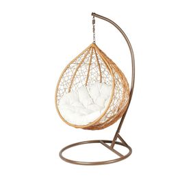 HOLLYWOODSCHAUKEL f&uuml;r den Garten VIRELLA XL, Natur + Beige