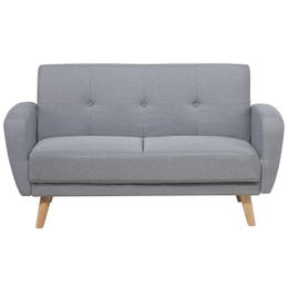 Beliani 2-SITZER-SCHLAFSOFA Polyester Grau Florli