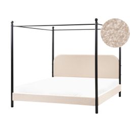 Beliani HIMMELBETT 180x200 cm Beige Dannemois
