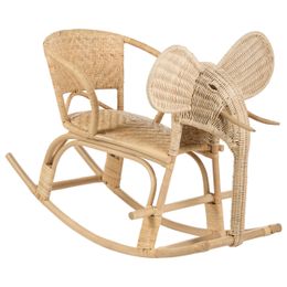 Beliani KINDERSESSEL Naturfarben Ampollino