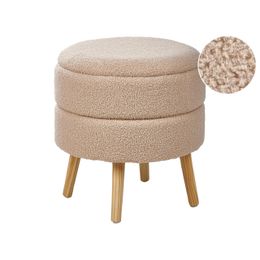 Beliani HOCKER Beige Okaton