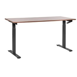 Beliani SCHREIBTISCH braunschwarz 160/72 cm manuell h&ouml;henverstellbar Destin III