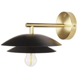 Beliani WANDLAMPE Schwarz/Gold Lasolo