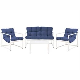 Beliani LOUNGE-SET Blau Garda