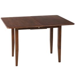 Beliani ESSTISCH 90-120/90/76 cm Dunkelbraun Rechteckig Masela