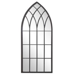 Beliani WANDSPIEGEL schwarz Fensteroptik 50/115 cm Cassel
