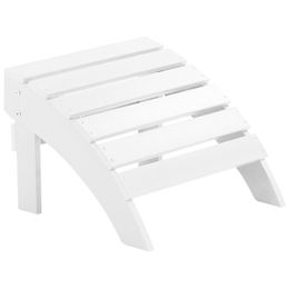 Beliani FUSSHOCKER Kunstholz wei&szlig; Adirondack