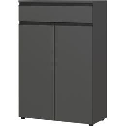 KADIMA DESIGN AKTENSCHRANK mit Schublade Soft-Close 81x120x40 cm Graphit