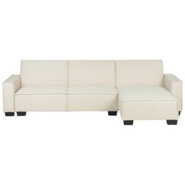 Beliani ECKSOFA Polsterbezug Beige rechtsseitig Romedal