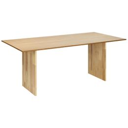 Beliani ESSTISCH 180/90 cm Helles Holz Moora