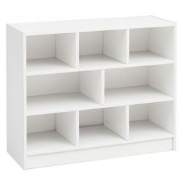 KADIMA DESIGN B&Uuml;CHERREGAL &ndash; Holz, melaminbeschichtet, mit Stauraum, modern