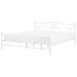 Beliani BETT mit Lattenrost 180x200 cm Wei&szlig; Rodez