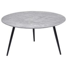 Beliani COUCHTISCH Betoneffekt/schwarz 79 cm Effie