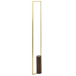 Beliani LED-STEHLAMPE Gold/Braun Patricio
