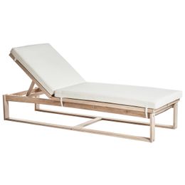 Beliani GARTENLIEGE Heller Holzfarbton Azzanello
