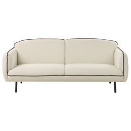 Beliani 3-SITZER-SOFA hellbeige/schwarz Tonsberg