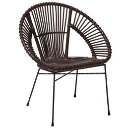 Beliani RATTANSTUHL Rattan Braun Sarita