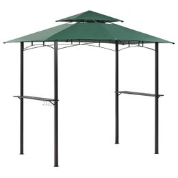 Beliani PAVILLON Stahl dunkelgr&uuml;n 240/148 cm Naro
