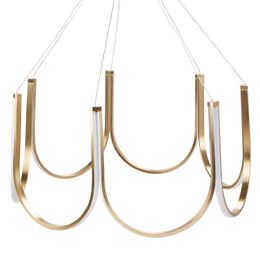 Beliani LED-KRONLEUCHTER Gold Perqueno