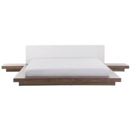 Beliani WASSERBETT 180x200 cm Heller Holzfarbton Zen