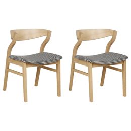 Beliani ESSZIMMERSTUHL 2er-Set Braun Maroa