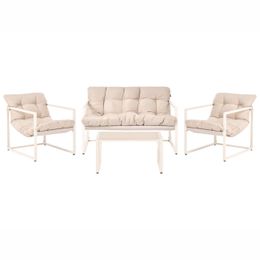 Beliani LOUNGE-SET Beige Garda