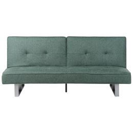 Beliani 3-SITZER-SCHLAFSOFA gr&uuml;n Dublin