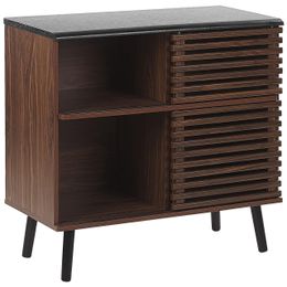 Beliani SIDEBOARD Dunkler Holzfarbton Perth