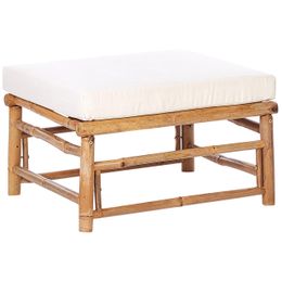 Beliani GARTENSTUHL Cremewei&szlig; Cerreto