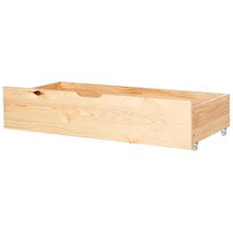 Beliani BETTSCHUBLADE 2er set Heller Holzfarbton Olendon
