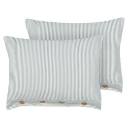 Beliani DEKOKISSEN 2er-Set Mintgr&uuml;n 40/60 cm Sebrine