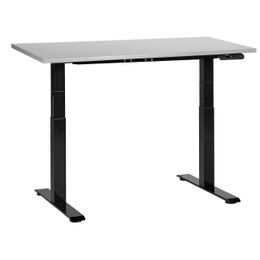 Beliani SCHREIBTISCH grauschwarz 120/72 cm elektrisch h&ouml;henverstellbar Destin III